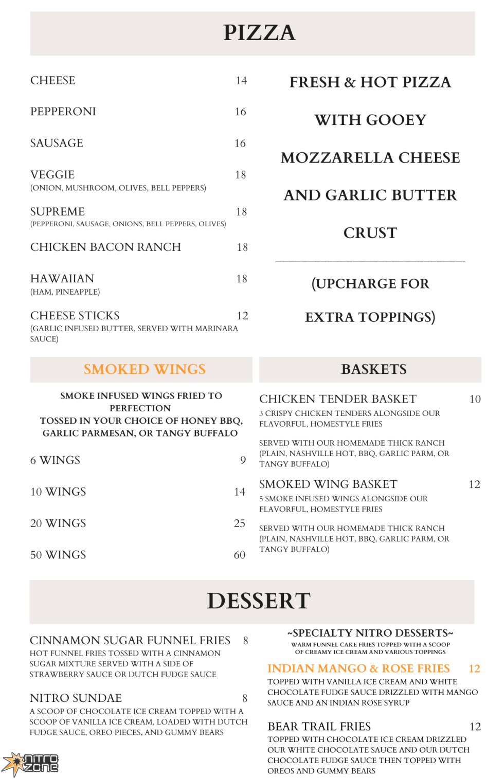 Restaurant & Drinks | Nitro Zone